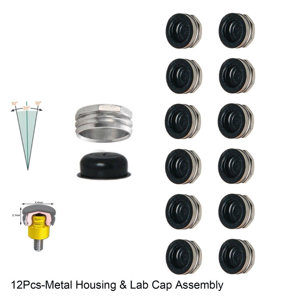 Dental Metal Denture Housing & Black Lab Male Inserts Assembly fit Zest ...