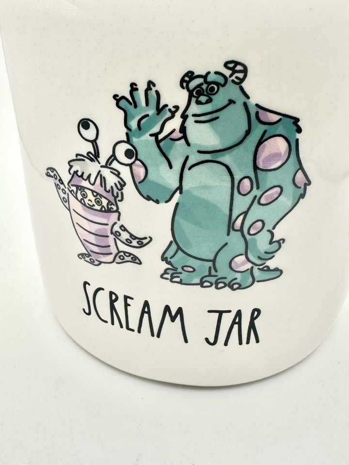 RAE DUNN Monsters Inc Pixar Canister SCREAM JAR Sully & Boo Disney | eBay