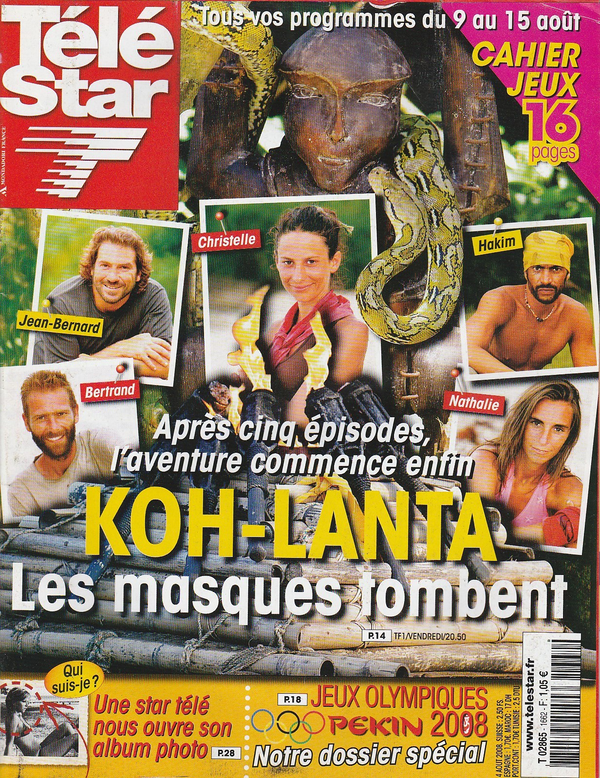 TV Star No 1662 - 04/08/2008 - Koh-Lanta - Girl Mouskouri - Michelle ...