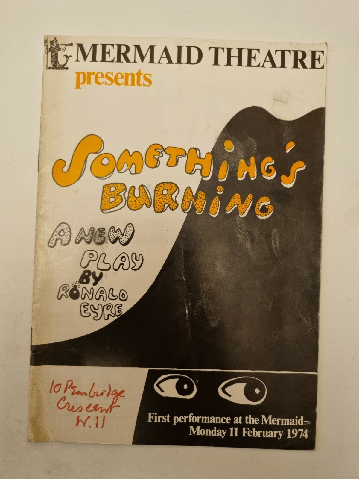SOMETHING'S BURNING PETER COPLEY ELSE EIDE RONALD EYRE BILL FRASER ...