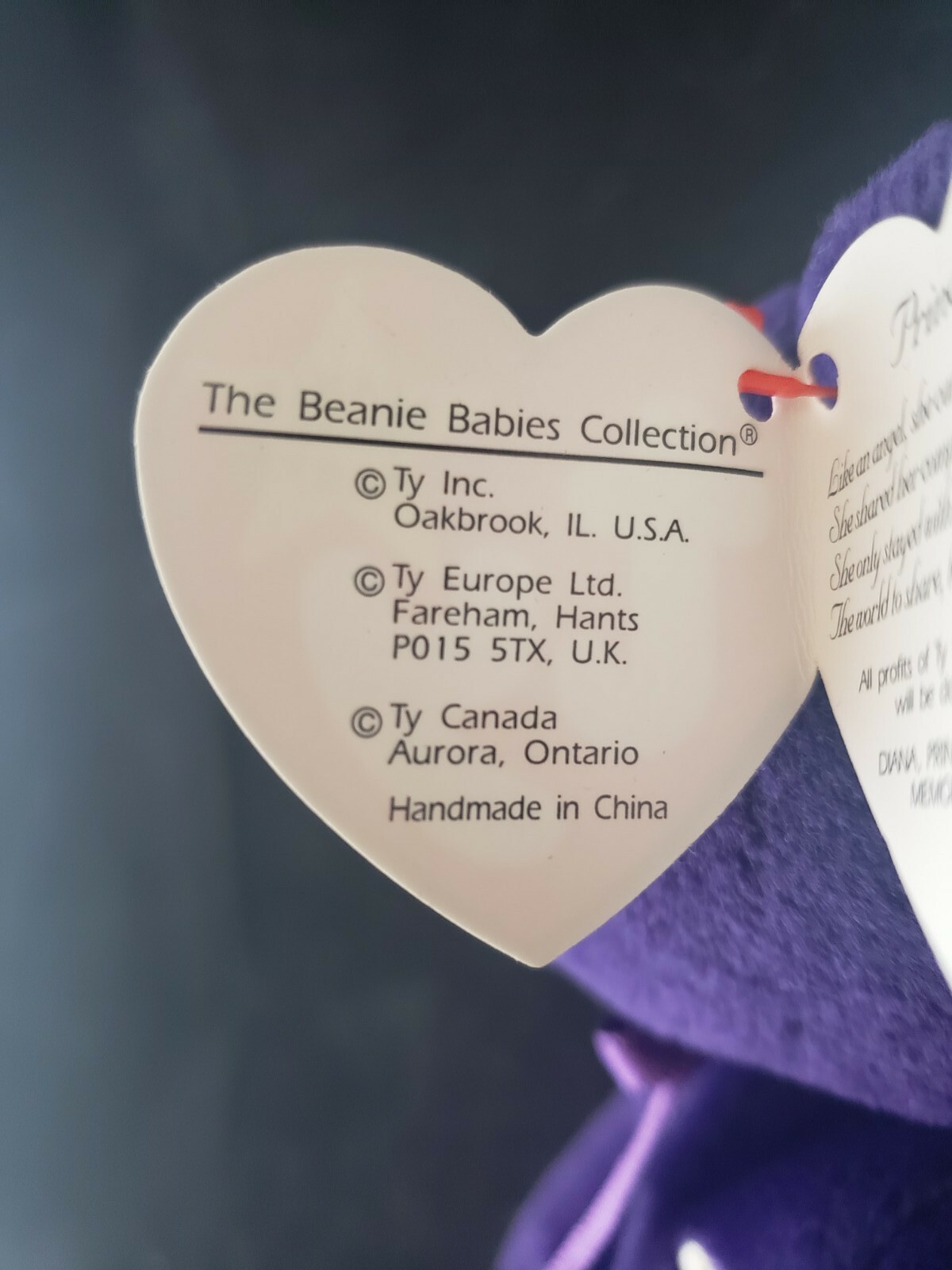 RARE TY Beanie Baby Princess Diana (Tag Error) ⭐️ MINT Condition ⭐️ ...