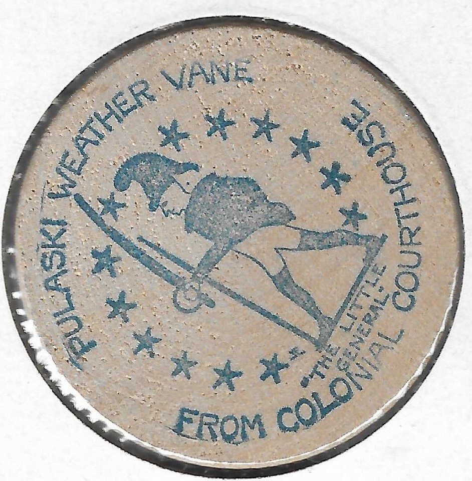 1973, York, Pennsylvania Coin Club 12th Annual Show, Token, BLUE Wooden ...