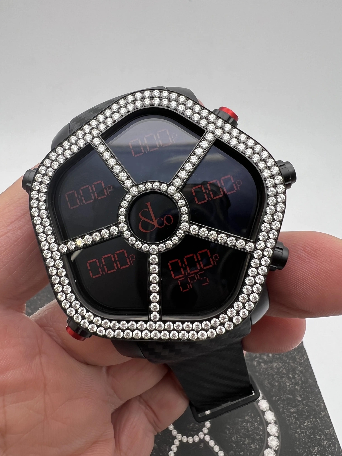 Jacob & Co. Ghost 5 Time Zone Black PVD Diamond Bezel GH100.11.RP.PB ...