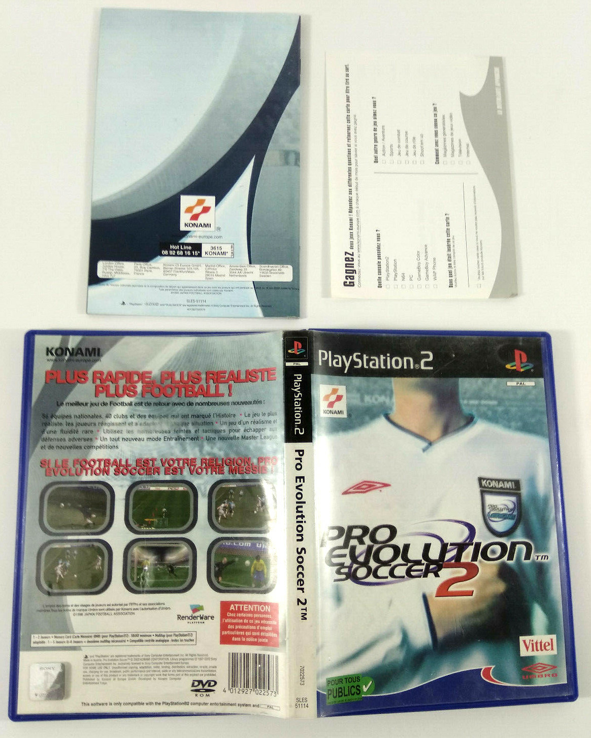 Playstation 2 PS2 VF PES Pro Evolution Soccer 2 with manual Tracked ...
