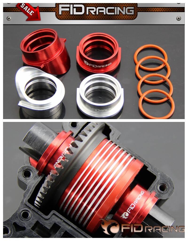 2pcs FID Alloy Diff Gearbox Mount Support Dust Proof for Losi 5ive-t 1. ...