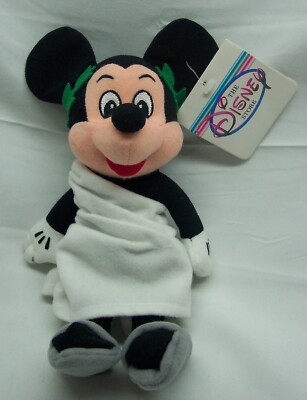 Walt Disney Store GREEK MICKEY MOUSE IN TOGA 10" BEAN BAG STUFFED ...