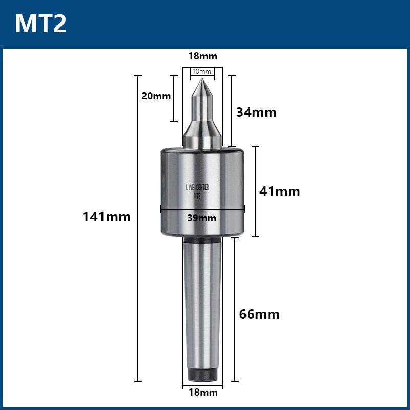 MT2 MT3 Live Center For CNC Long Spindle Lathe Tool Morse Taper ...