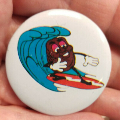 Vintage California Raisin Button round pinback button with Raisin ...