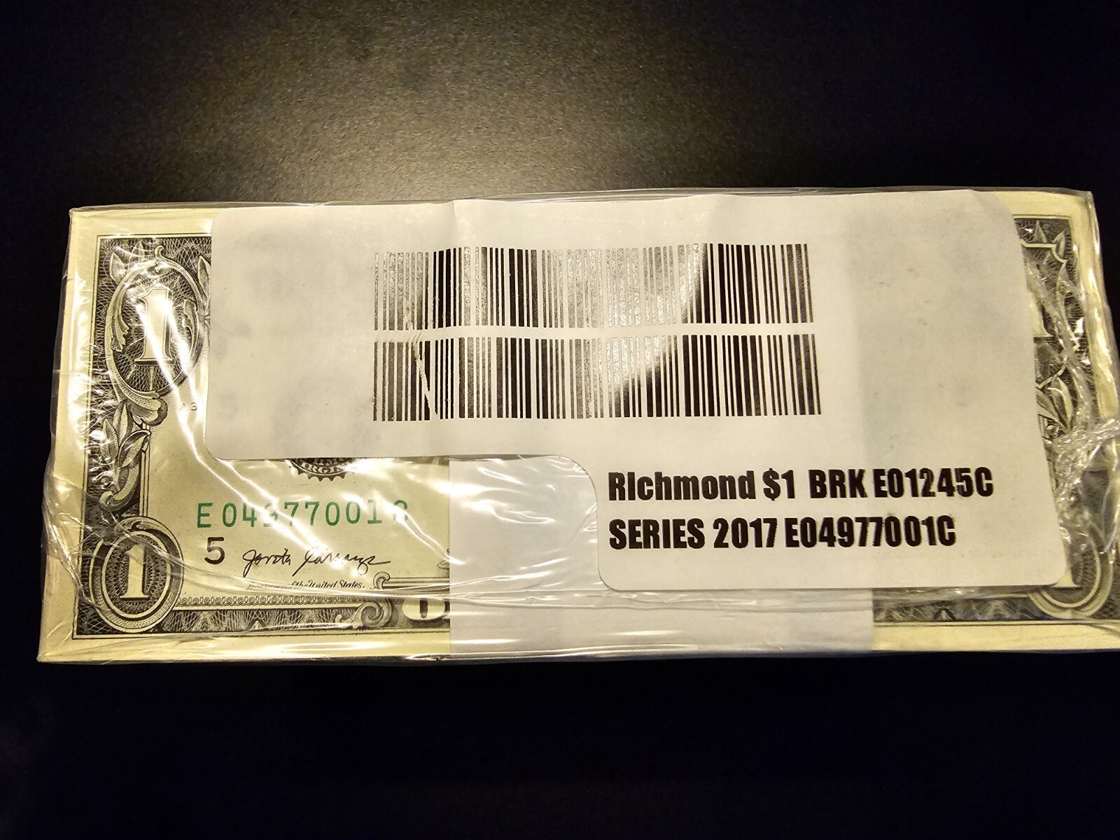 2017 New Sealed $ 1 Richmond Banknote 1000 Brick Rare Find | eBay