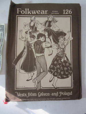 Ethnic sewing patterns Folkwear 126 Vests from Greece and Poland | eBay
