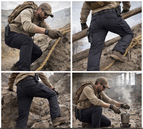 Massif Pants Mens 34x32 Black Tactical Outdoor Stretch Performance ...