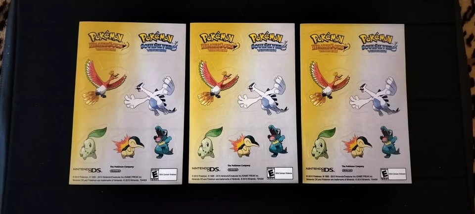 POKEMON STICKER SHEET TOYS R US PROMO EVENT 2010 SOULSILVER HEARTGOLD ...
