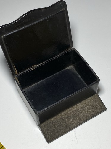 Japanese Black Lacquer Painted Miniature Trinket or Stamp Desk Box | eBay