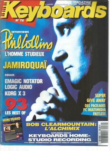 KEYBOARDS N°72 JAMIROQUAI / PHIL COLLINS / JEAN-LUC PONTY / KORG X3 ...