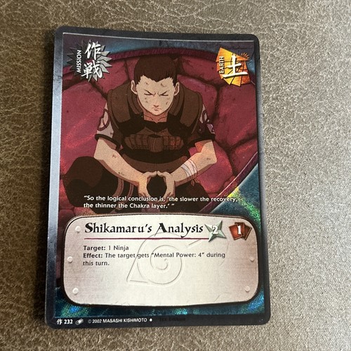 Shikamaru’s Analysis Naruto Ccg 1st Edition wavy holo #232 LP! | eBay