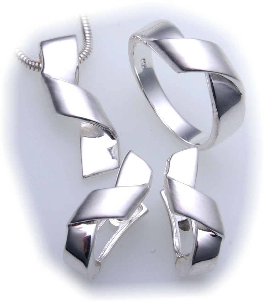 Exclusive Women's Ring Genuine Silver 925 Part Matte Quality Sterling ...