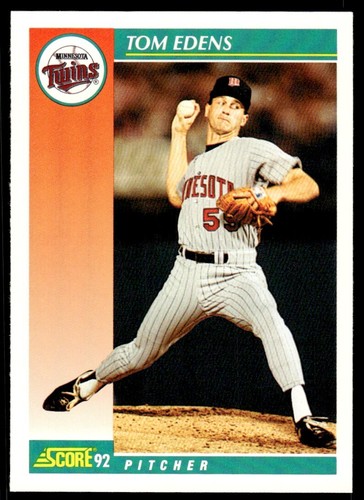 1992 Score Baseball Card Tom Edens Minnesota Twins #720 | eBay