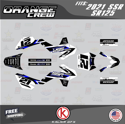 Graphics Kit for SSR SR70C SR110 SR125 70 100 125 2021 OG-CREW-blue | eBay