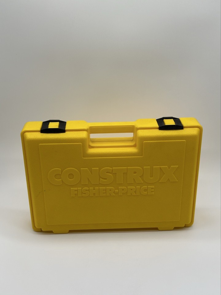 Vintage 1983 Fisher Price Construx Yellow Carrying Case - 16"x 11"x 4 ...