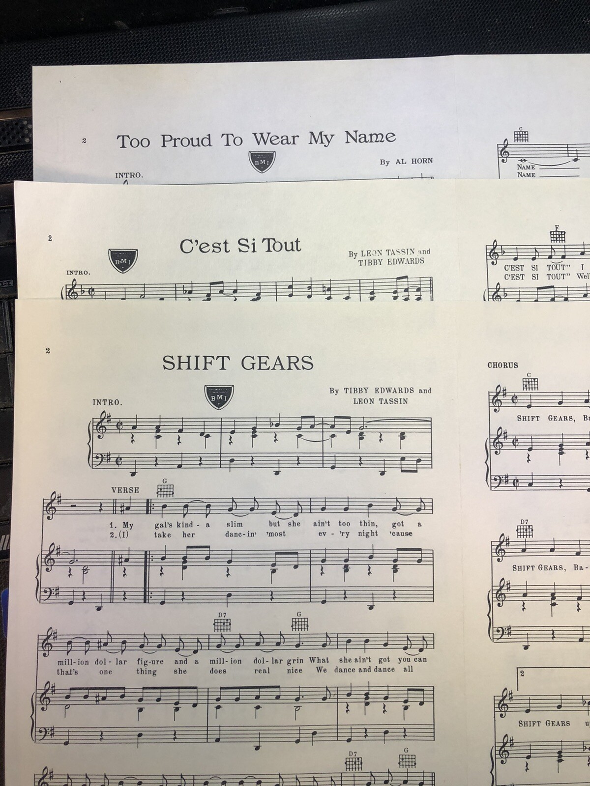 3 Acuff/Rose country sheet Music TIBBY EDWARDS 1954-56 | eBay