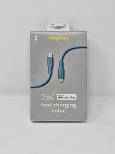 Heyday 3ft Apple Charging Cable - Teal - 8 Pin LTNG to USB-C - New | eBay