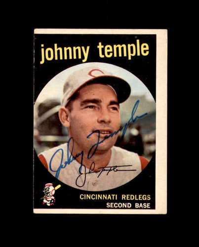 Johnny Temple Signed Original 1959 Topps Cincinnati Reds Autograph | eBay