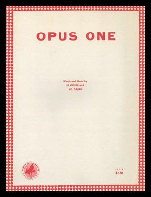 OPUS ONE Sy Oliver/Sid Garris 1945 Vintage Jazz Sheet Music | eBay