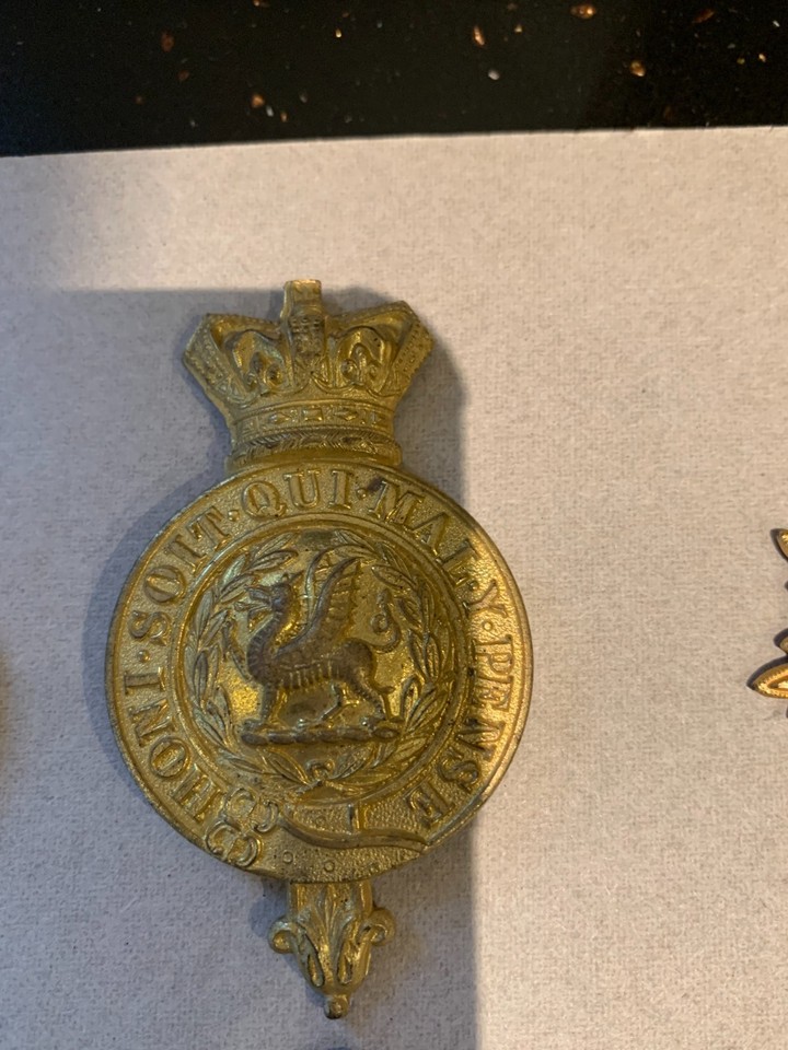 Welsh Victorian Military Cap Badges Provenance: collection Rhondda ...