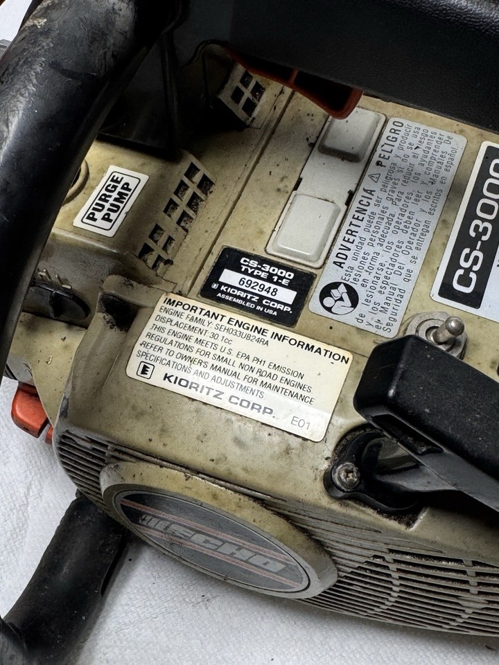 Echo CS3000 Top handle Climbing Chainsaw Running Saw | eBay