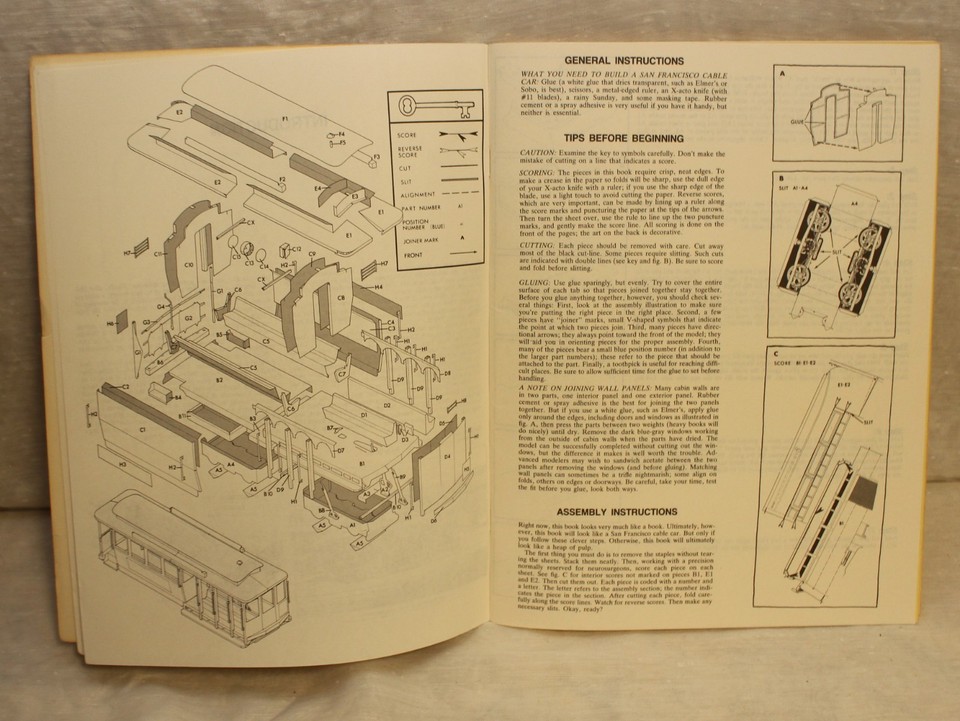 Build Your Own Cable Car, Alan Rose 1982 Perigee Books Vintage Trains ...