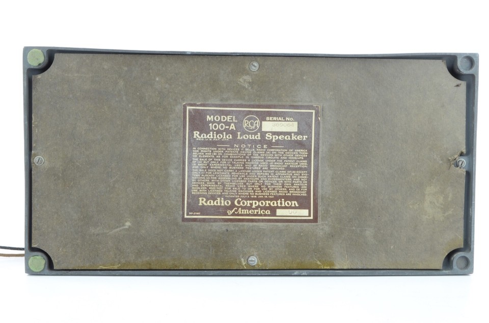 RCA Radiola 18 & RCA Model 100-A Radiola Loud Speaker - Needs Work ...