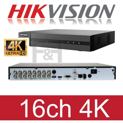 DVR XVR Videograbadora 16 Canales Hikvision 4K 8Mpx Ultra HD Visión De ...