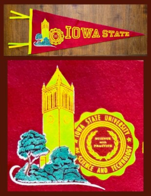 VINTAGE Iowa State University Cyclones Football Pennant! WOW! | eBay