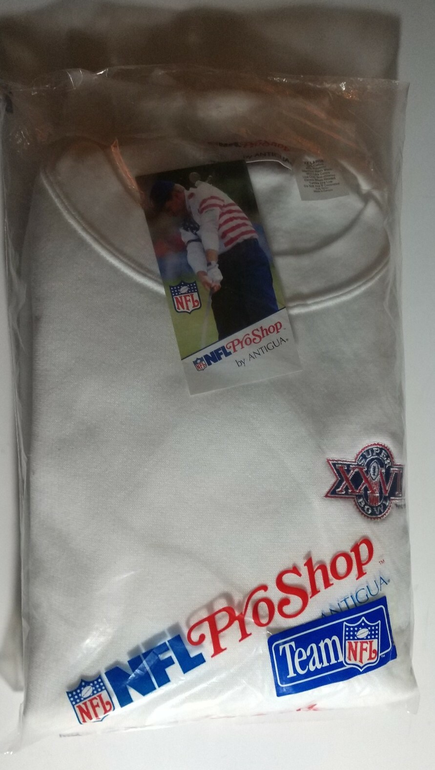 NFL Pro Shop Super Bowl XXVI White Sweatshirt Size 2XL | eBay