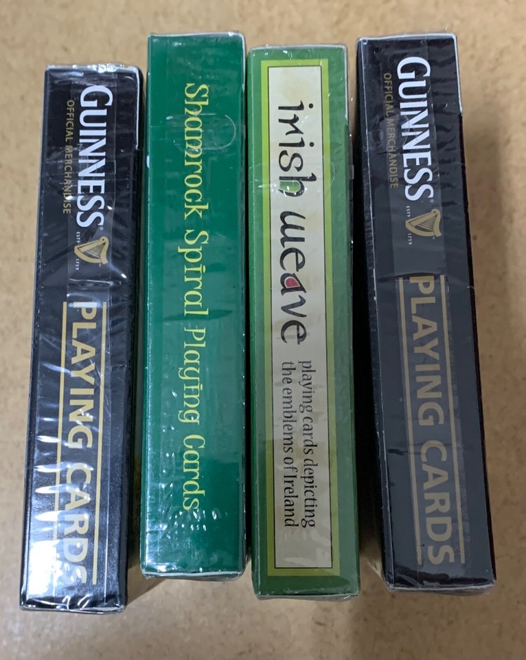 Irish Ireland Shamrock Weave Guinness Playing Cards, 4 Sealed Decks | eBay