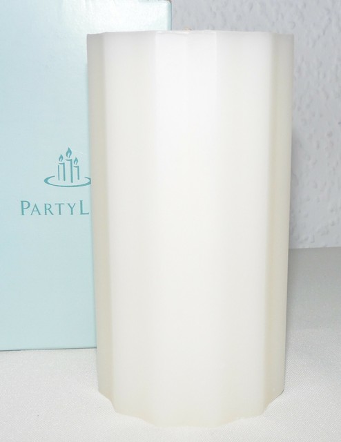 Partylite Pillar-Kerze Eisfrüchte Blütenform C05123 RARITÄT 7x12 cm ...