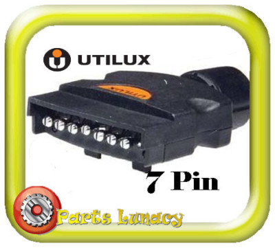 UTILUX 7 Pin Trailer Connector PLUG H40904 -Standard FLAT PLASTIC ...