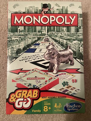Classic Monopoly Grab & Go Portable Game travel size game from Hasbro ...