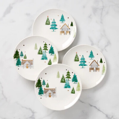 Lenox China BALSAM LANE Cabin Accent Plates - Set of Four - N/O | eBay