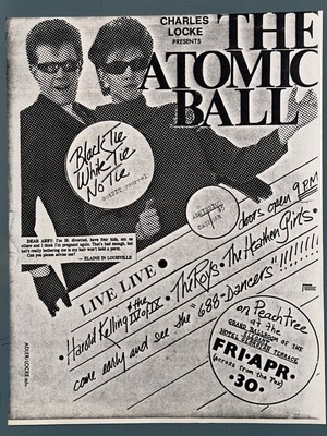 RARE “The Atomic Ball” Early Atlanta Punk Show flyer 1982 THE ROYS ...