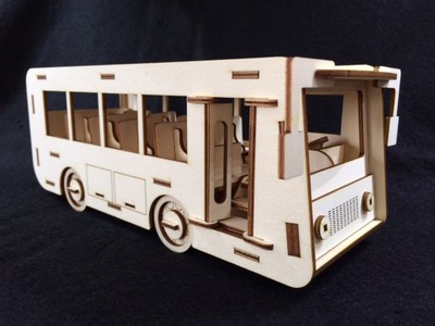 Laser Cut Wooden City Bus 3D Model/Puzzle Kit | eBay UK
