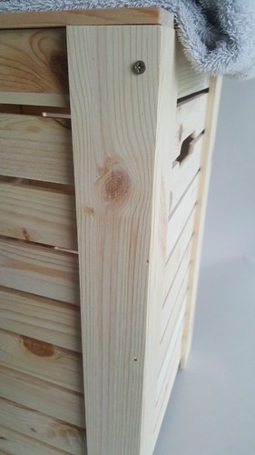 Large Dirty Clothes Wooden Baskets Laundry Box Towel Washcloth Bathroom ...