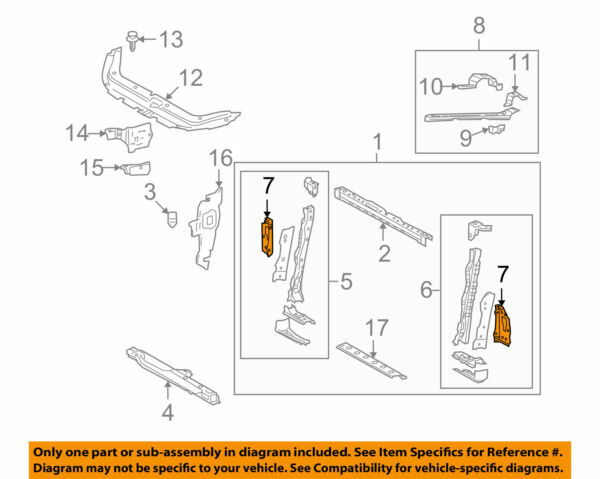 53188-42010 Toyota Stay, radiator support, lh 5318842010, New Genuine ...