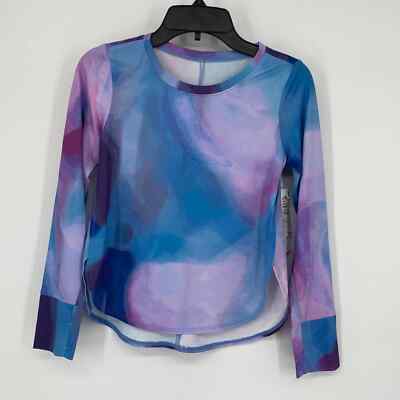 Zella Kids' Girls Pullover Tie Dye Sweatshirt Purple Multi Swan Size XS ...