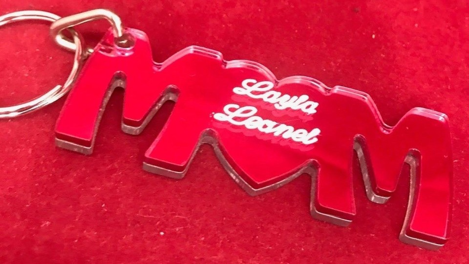 Mom Keychain Custom Names Free Engraved key chain Mother Key Ring ...