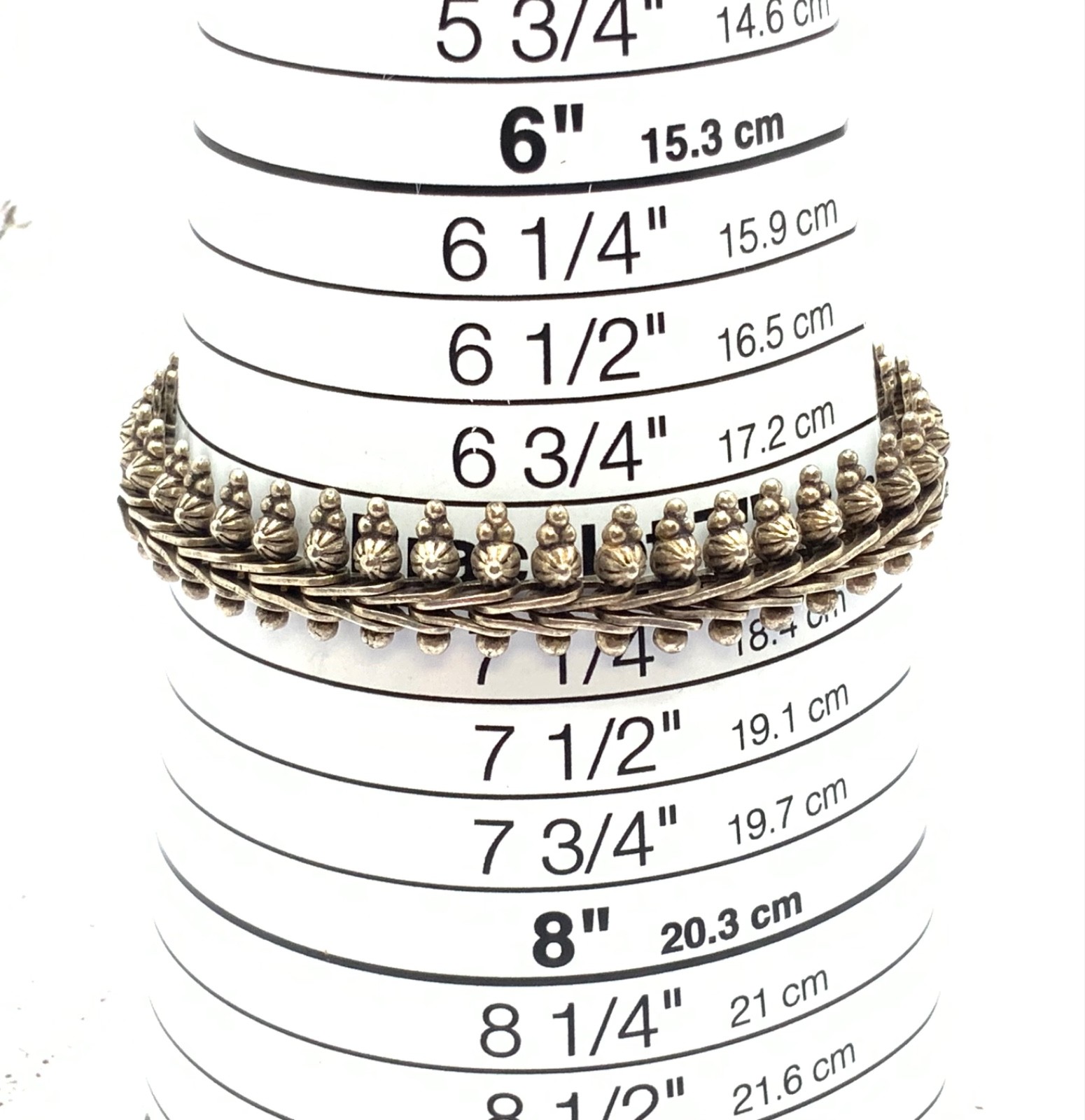 Sterling Silver 925 Stamp Intricate Bracelet w/ Beads 22.5 GR | eBay