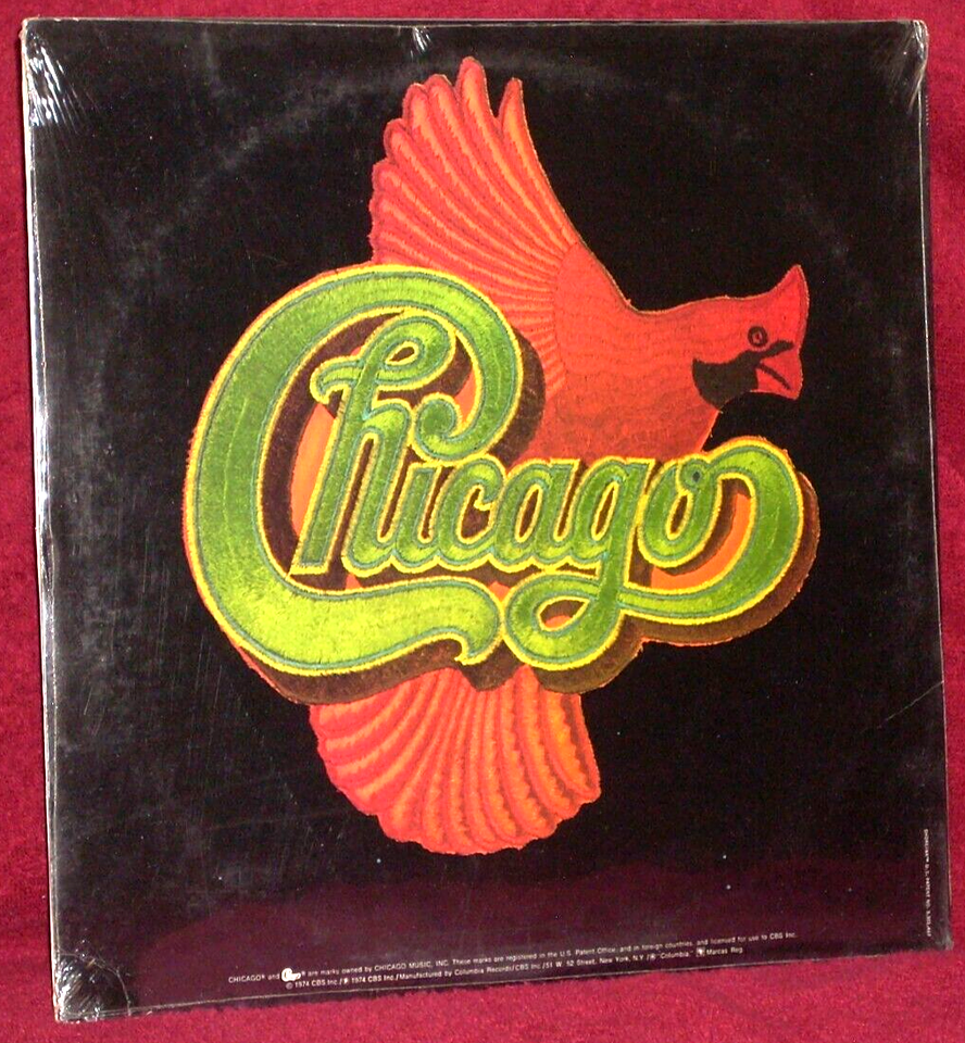 LP SEALED CHICAGO VIII COLUMBIA 1974 ORIG PRESS IRON ON PATCH & POSTER ...