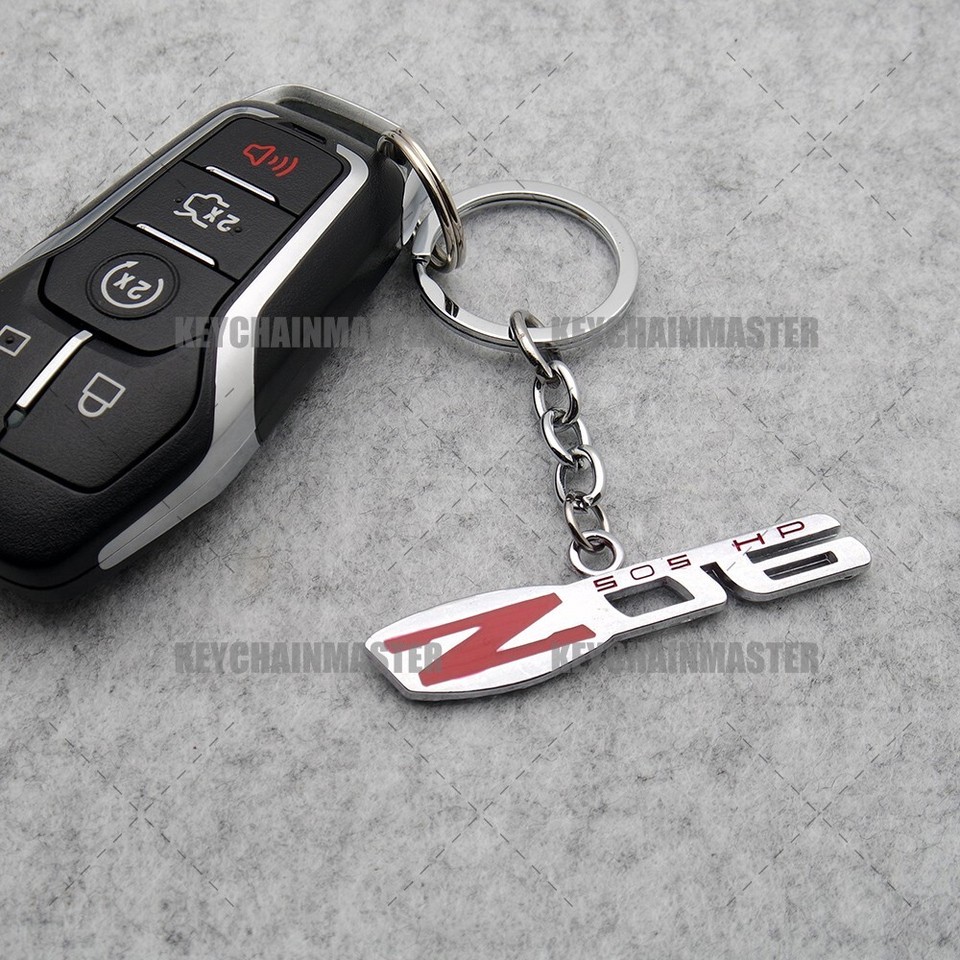 3D Corvette Z06 Logo Car Home Alloy Key Chain Fob Ring Gift Decorate ...