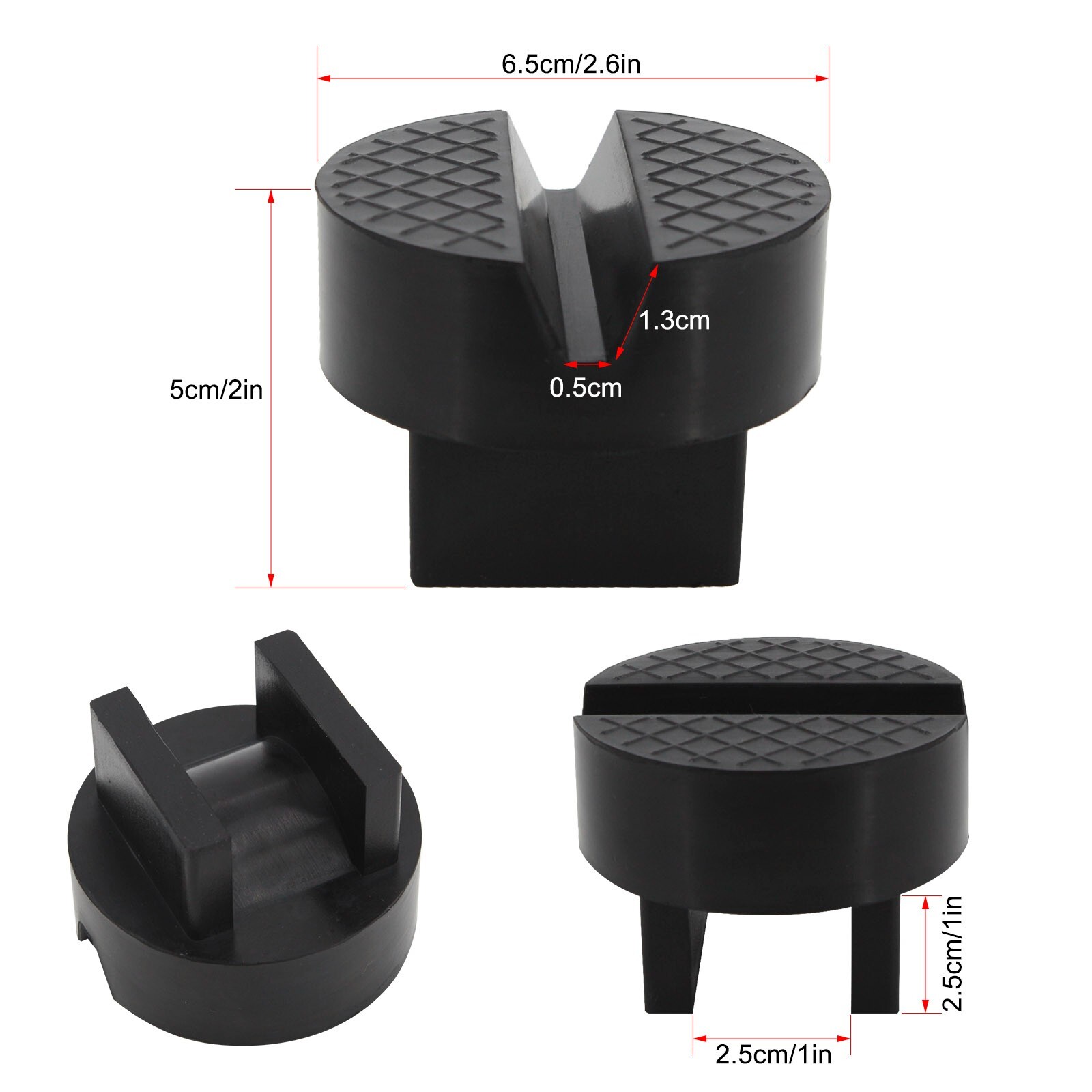 2x Car Lifting Axle Jack Stand Rubber Support Pad Adaptor Block ...