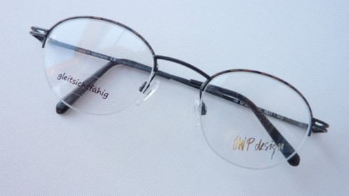 OWP leichte Pantobrille dunkle Markenfassung hochwertig Metall ...